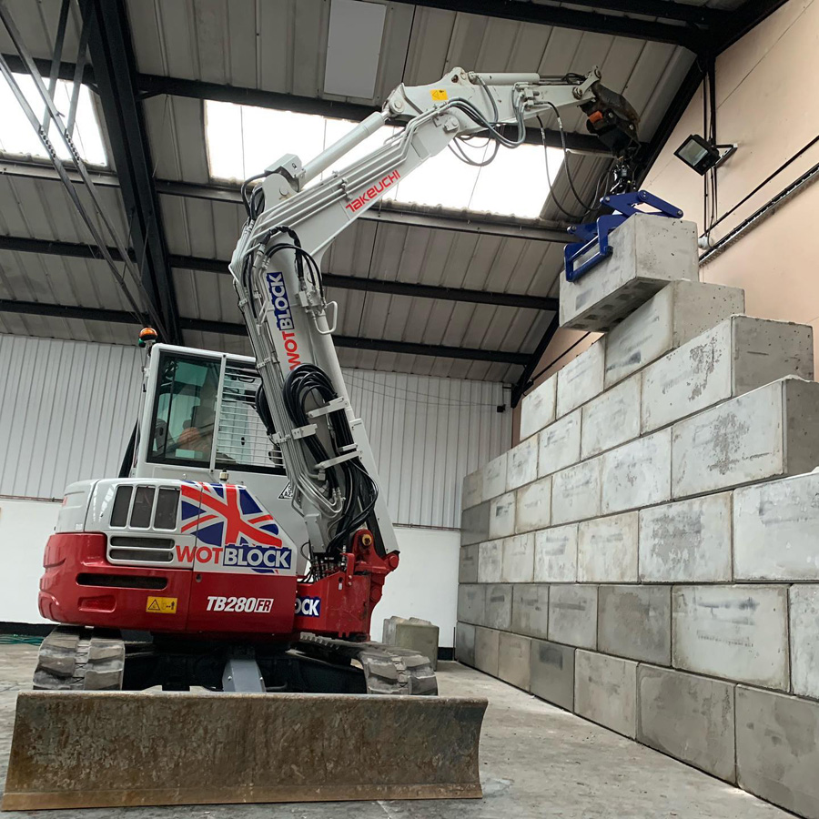 600mm Concrete Interlocking Radius Blocks