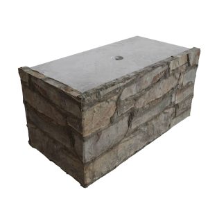 600 x 600mm Flat Top Stone Face Range Concrete Interlocking Blocks ...