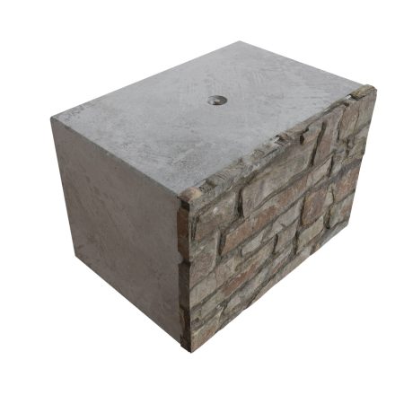 800 x 800mm Flat Top Stone Face Block Range Concrete Interlocking ...