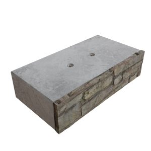 800 x 800mm Flat Top Stone Face Block Range Concrete Interlocking ...