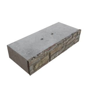 800 x 800mm Flat Top Stone Face Block Range Concrete Interlocking ...
