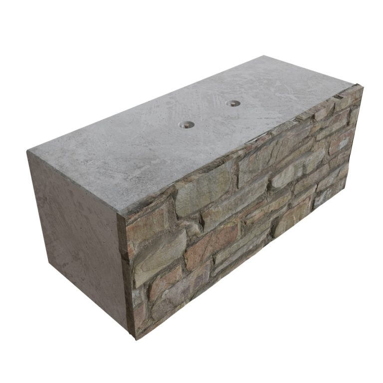 800 x 800mm Flat Top Stone Face Block Range Concrete Interlocking ...