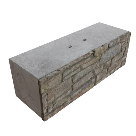 800 x 800mm Flat Top Stone Face Block Range Concrete Interlocking ...