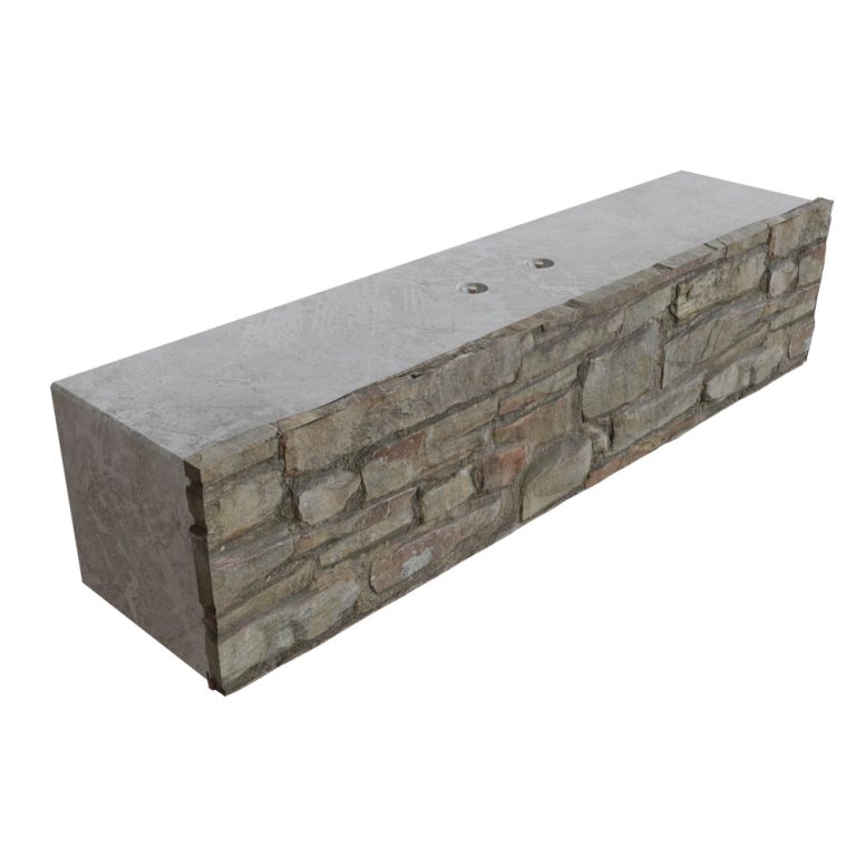 600 x 600mm Flat Top Stone Face Range Concrete Interlocking Blocks ...