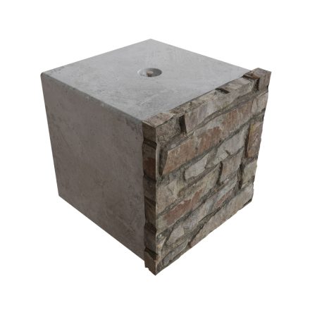 600 x 600mm Flat Top Stone Face Range Concrete Interlocking Blocks ...